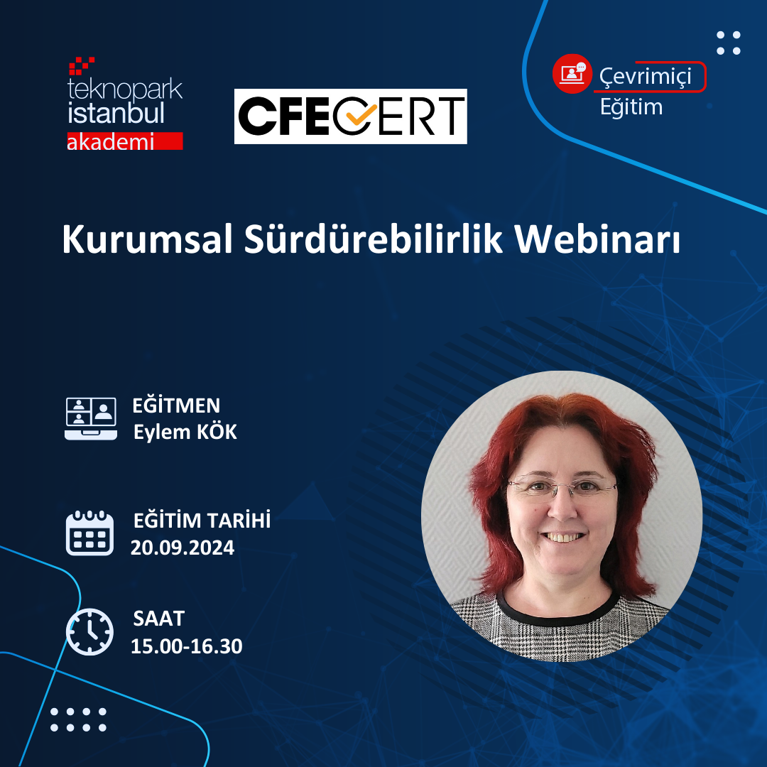 Kurumsal Sürdürebilirlik Webinarı - Eğitimler | Teknopark İstanbul